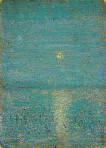 Reproduction art: Milton Avery Oil Painting - Moon Over Marsh 1925