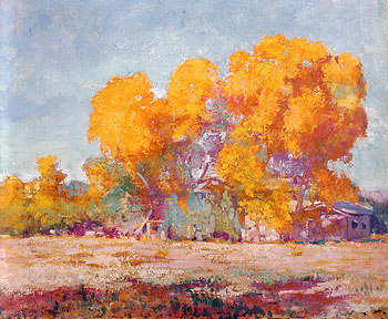 Reproduction art: Alson Skinner Clark Oil Painting - Ranch in Sycamores ...